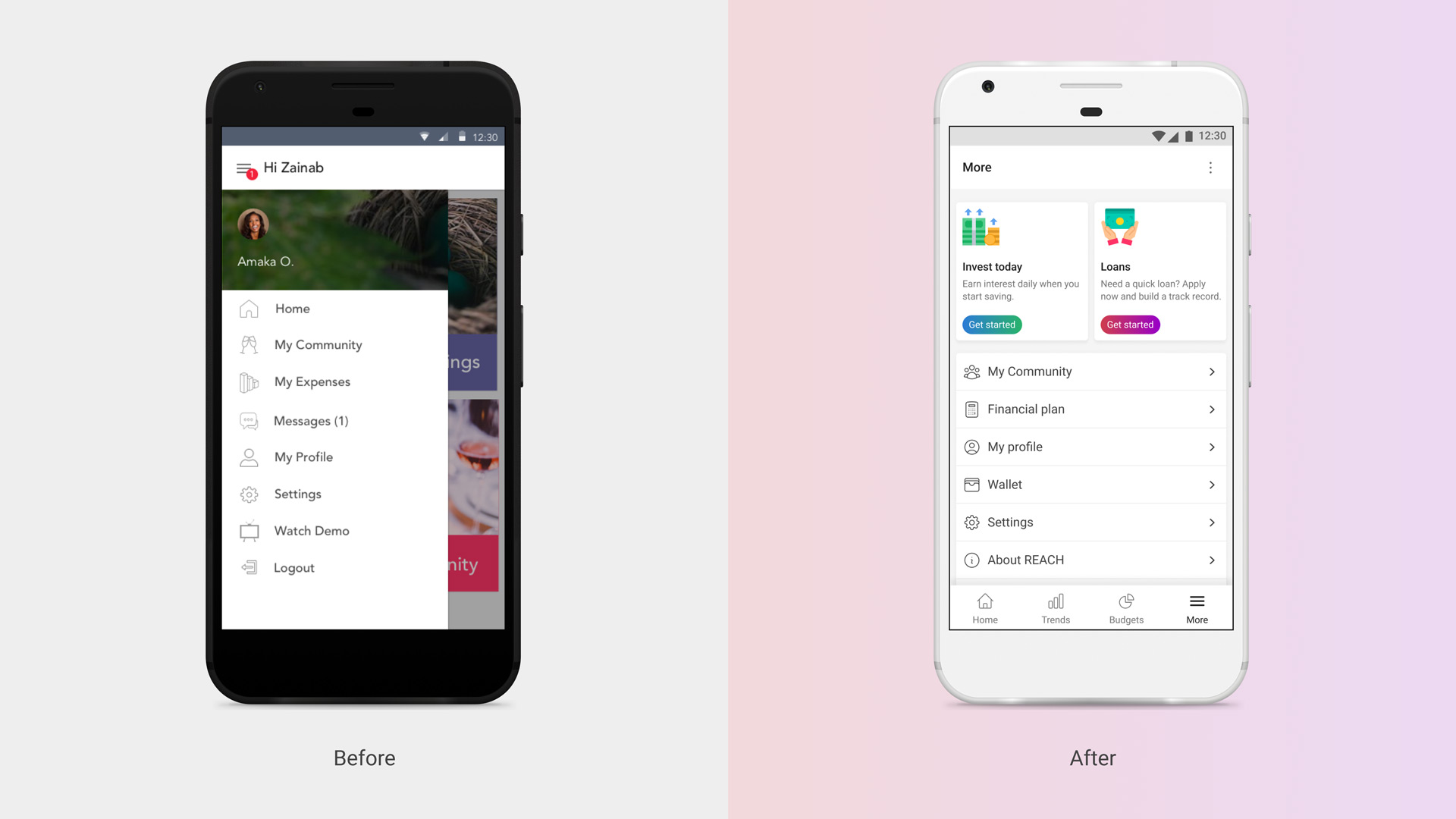 A showcase of the changes in the secondary navigation component. The ...